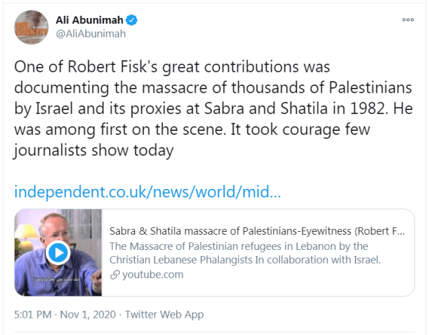 Robert Fisk: 1946 – 2020 In memoriam | Canada Talks Israel/Palestine